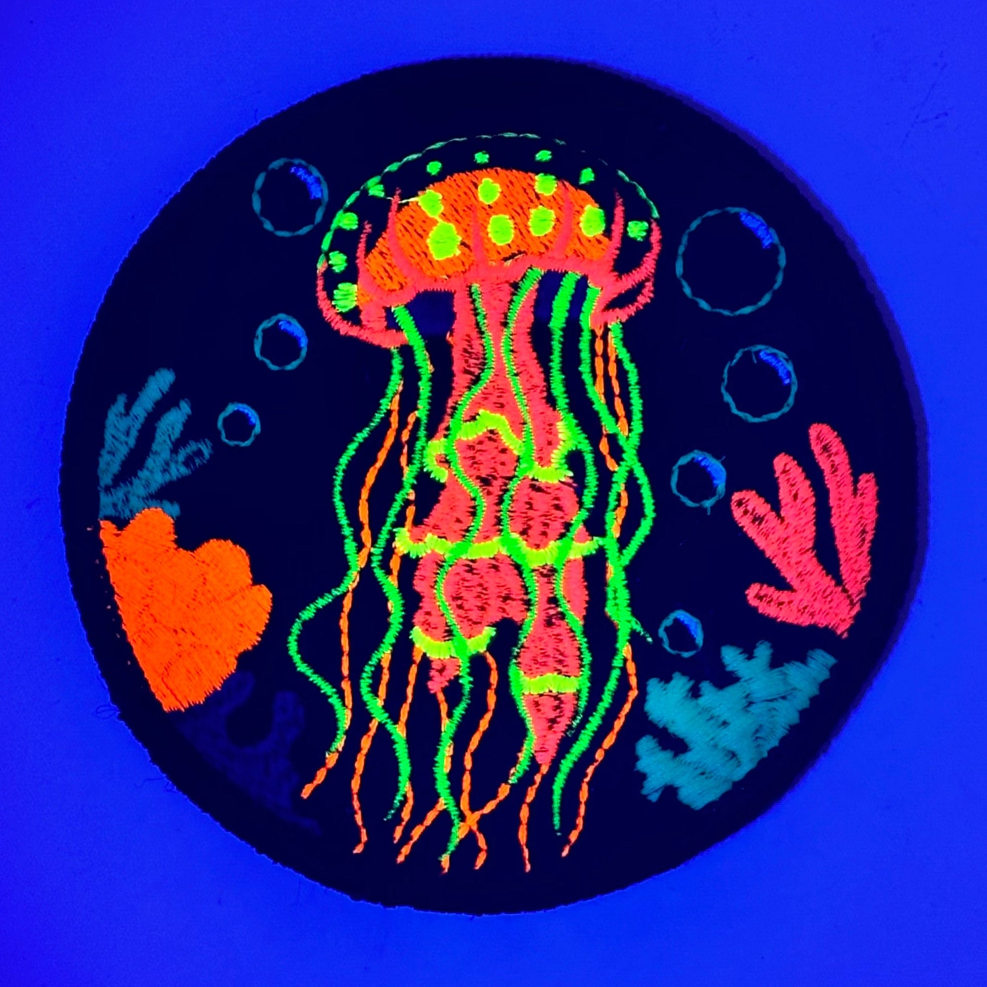 Blacklight Dark Blacklight Jellyfish Velvet Patch - Amp Up Your Wardro ...